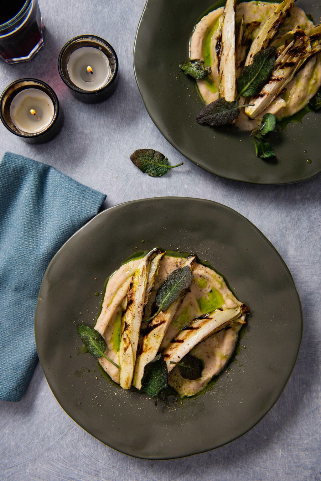 Witte bonenpuree met geroosterde witlof - Koken met Kennis